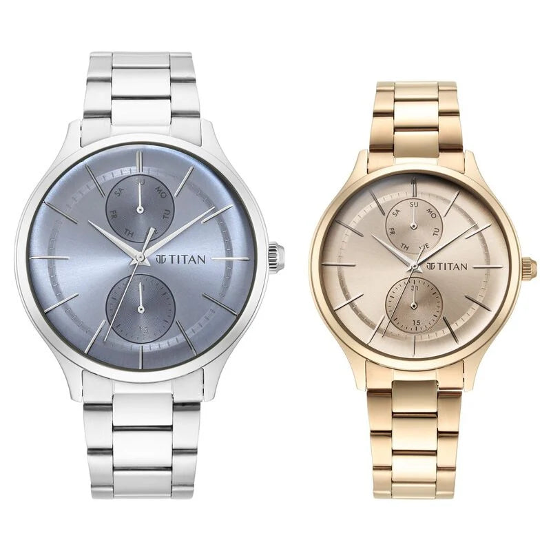 Bandhan Chronograph Stainless Steel Pair