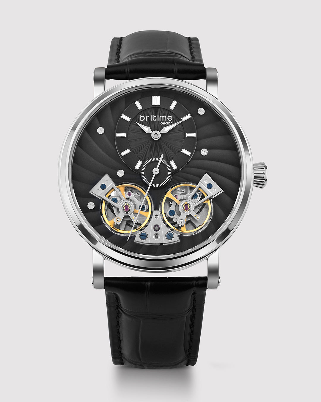 Britime London Lunaris Spiral Men's Watch, Black 821-L10406 – Ramesh ...