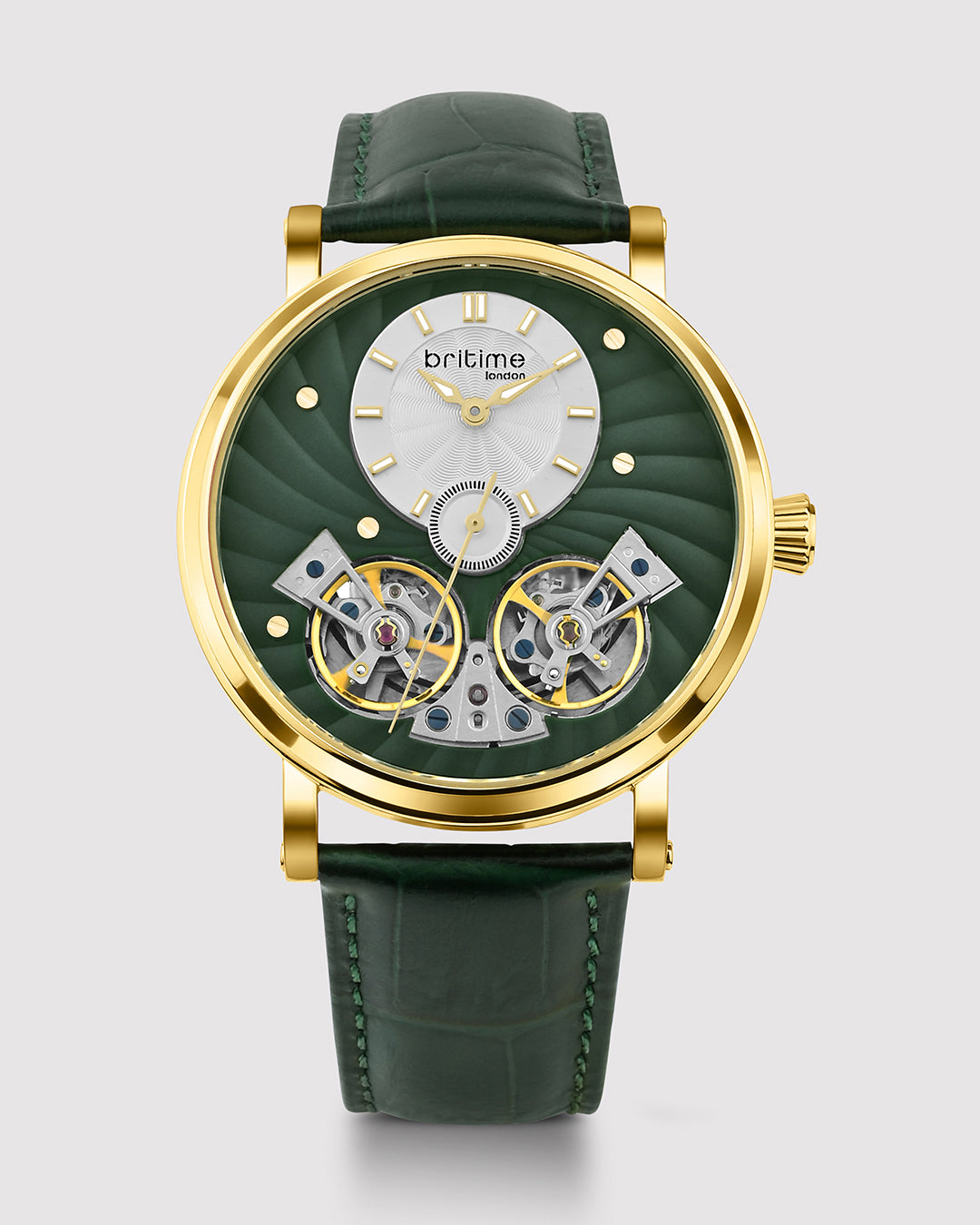 Britime London Lunaris Spiral Men's Watch, Green 821-L21412