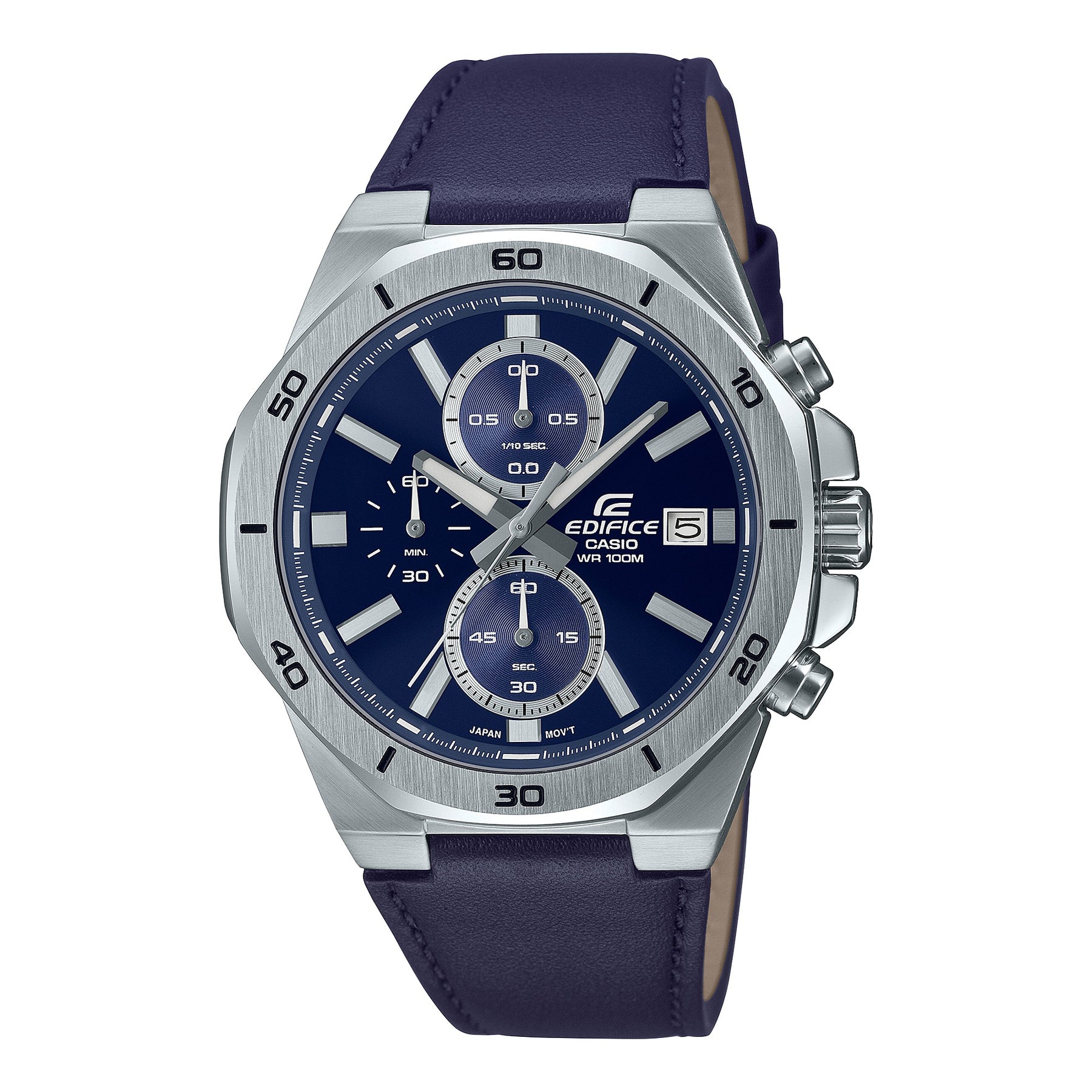 Casio Edifice Blue Chronograph Men's Watch Chronograph, EFV-640L-2AVUDF ...