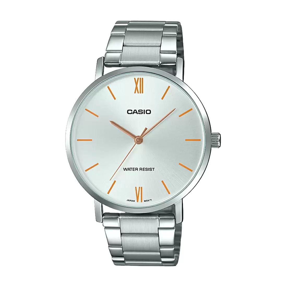 Casio Enticer Silver Analog Stainless Steel Band, MTP-VT01D-7BUDF-A161 ...