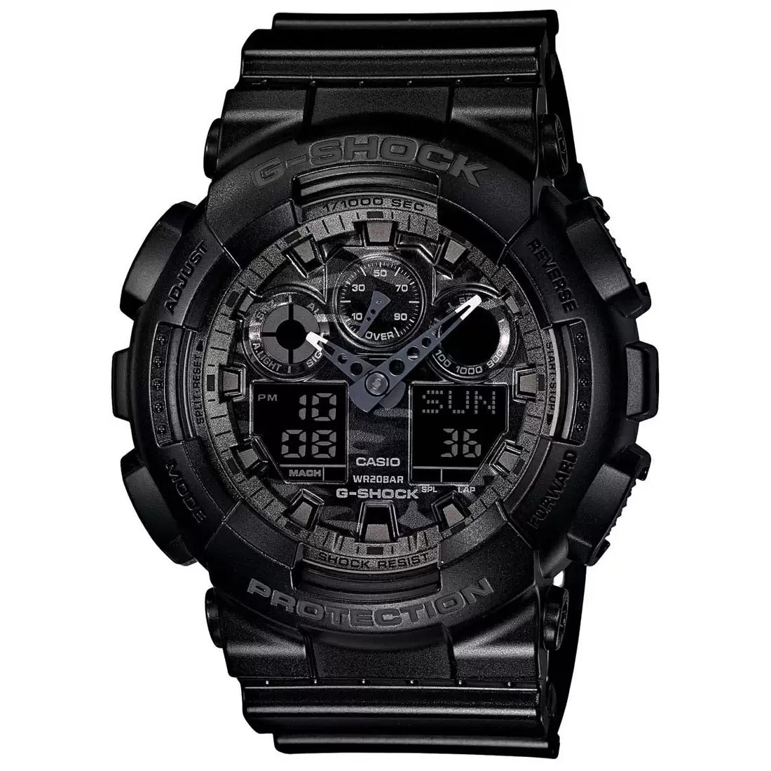 Casio G-Shock Black Analog-Digital Countdown Timer, GA-100CF-1ADR-G520 ...