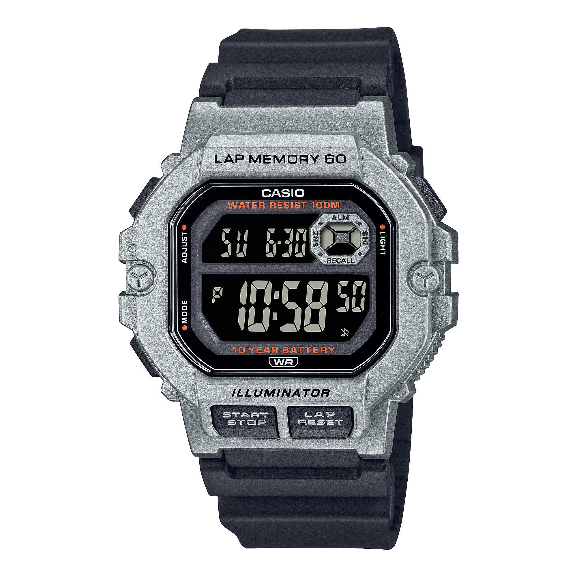 Casio Unisex Resin Digital Black Dial Watch-Ws-1400H-1Bvdf - D270
