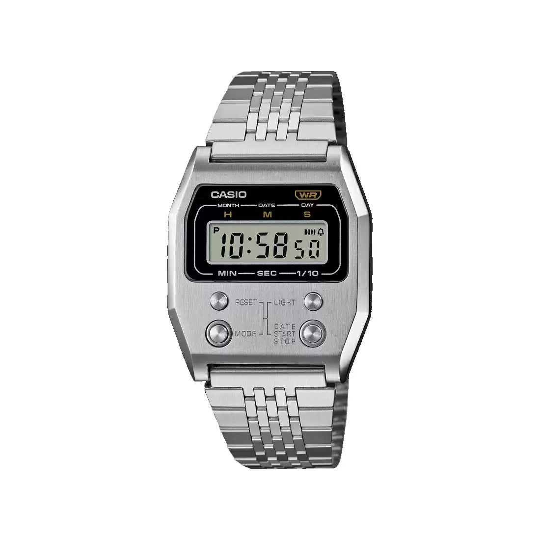 Casio Vintage Silver Vintage Unisex Watch Alarm, A1100D-1DF-D326