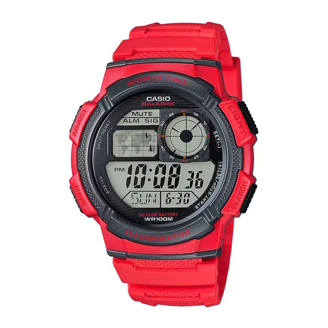 Casio Youth Red Digital Countdown Timer, AE-1000W-4AVDF-D120 – Ramesh ...
