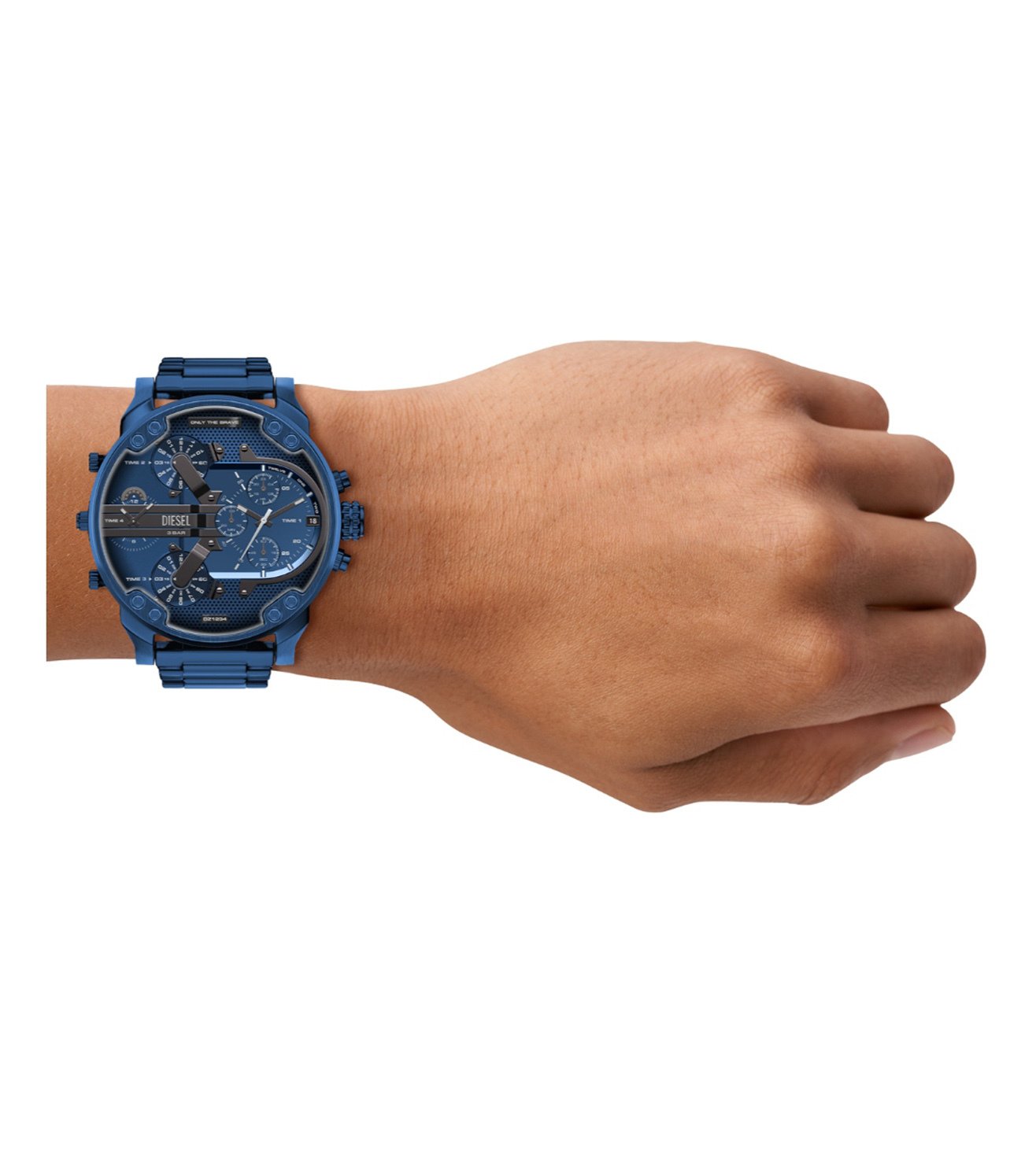 Diesel Quartz Blue Dial Chronograph Stainless Steel Men's Watch, DZ749