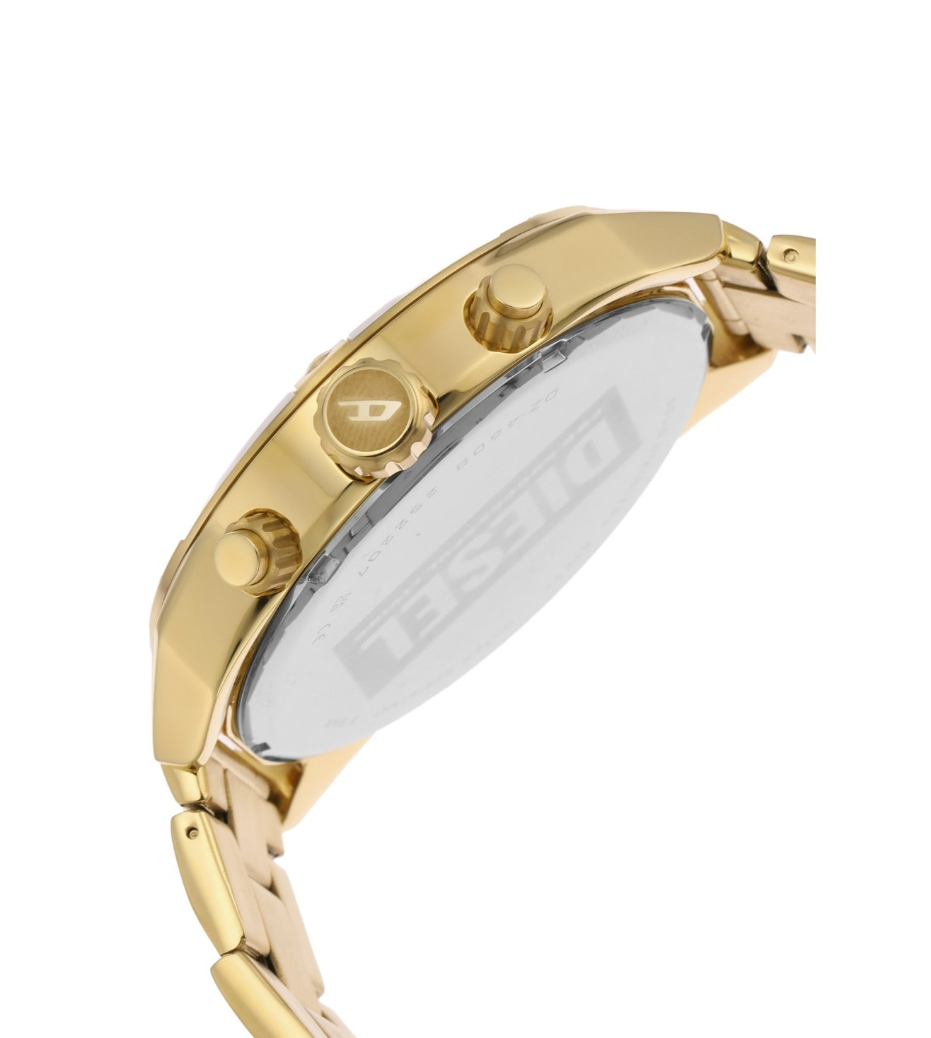 Diesel Quartz Gold Dial Chronograph Stainless Steel Men's Watch, DZ460