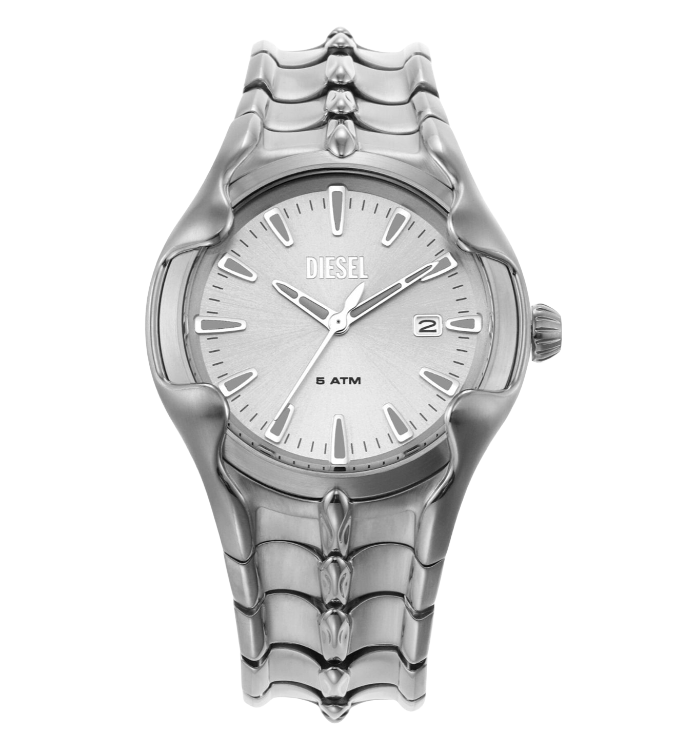 Diesel Quartz Silver Dial Analog Stainless Steel Men's Watch, DZ2185