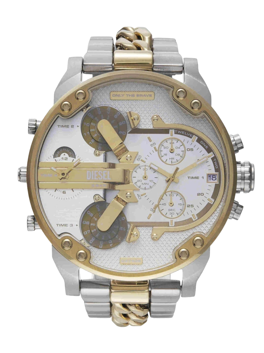 Diesel Quartz Silver Dial Chronograph Stainless Steel Men's Watch, DZ7