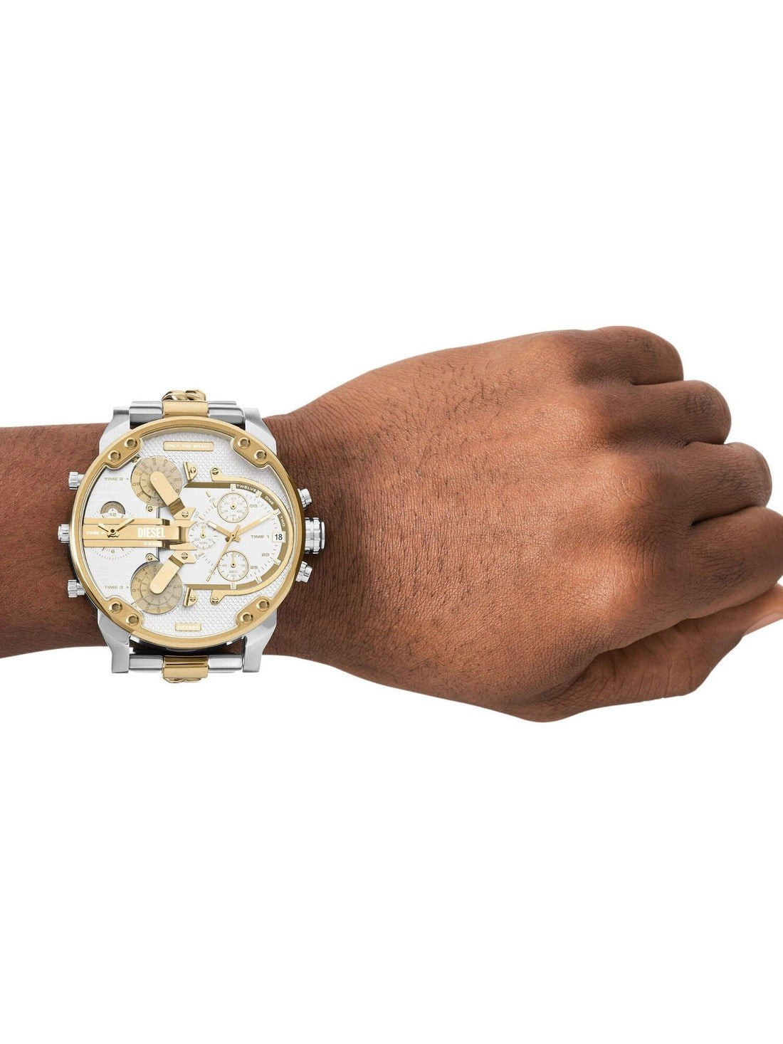 Diesel Quartz Silver Dial Chronograph Stainless Steel Men's Watch, DZ7