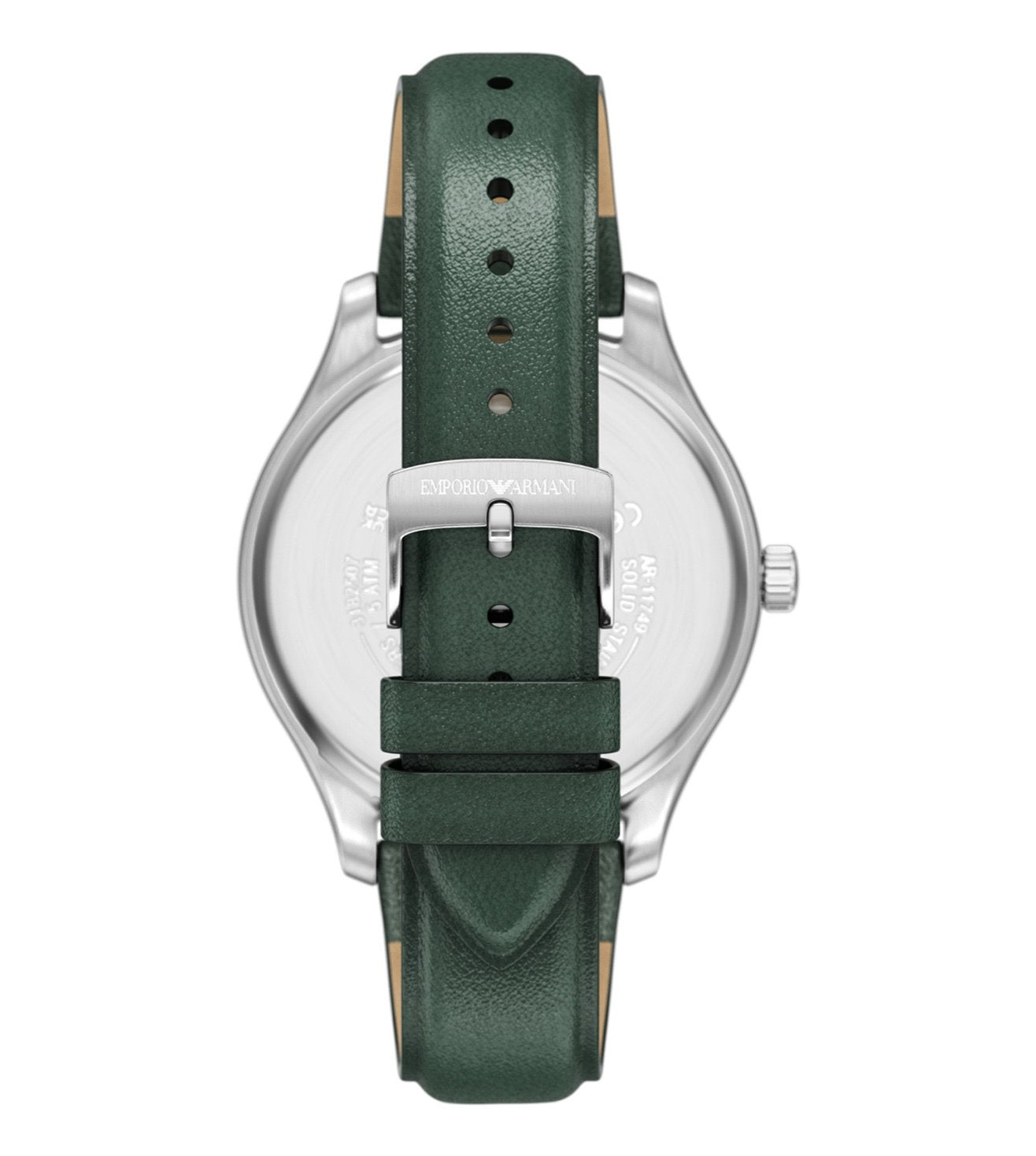 Emporio Armani Quartz Green Dial Analog Leather en's Watch, AR11749