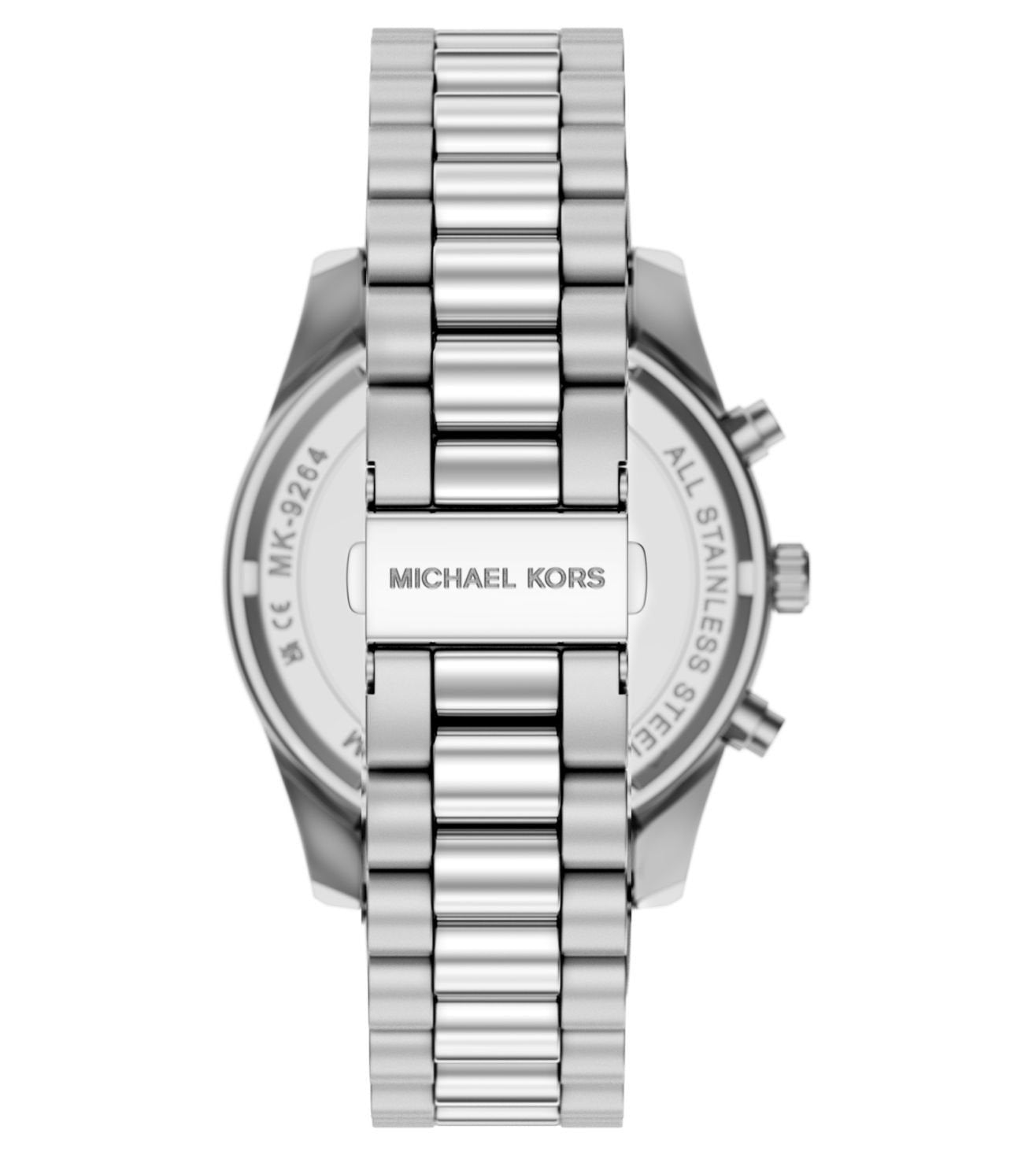 Michael Kors Quartz Blue Dial Chronograph Stainless Steel Men's Watch,