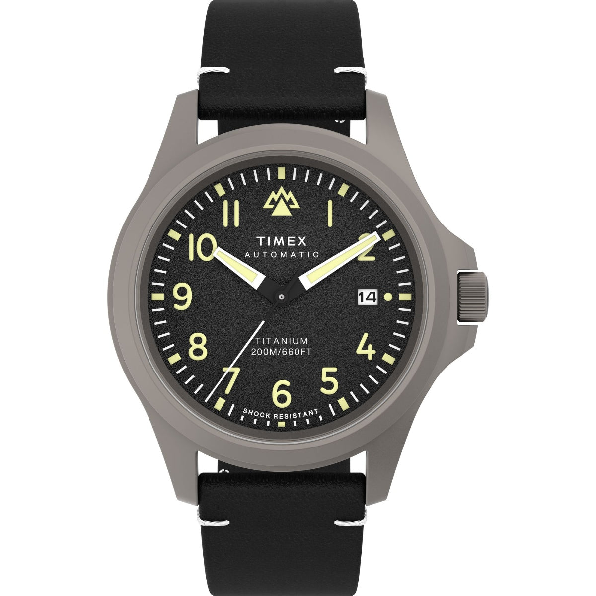 Timex Expedition Titanium Automatic 41mm Eco-Friendly Leather Strap Me ...