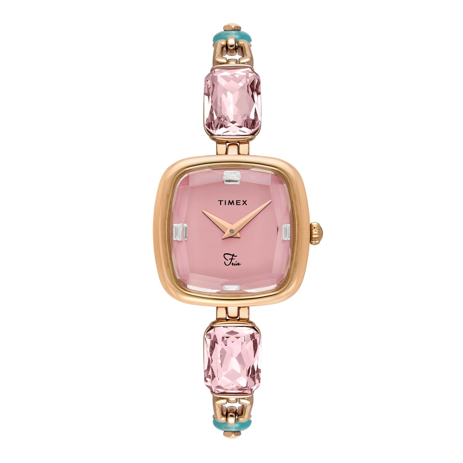 Timex Fria Pink Square Dial Analog Women's Watch, TWEL21203