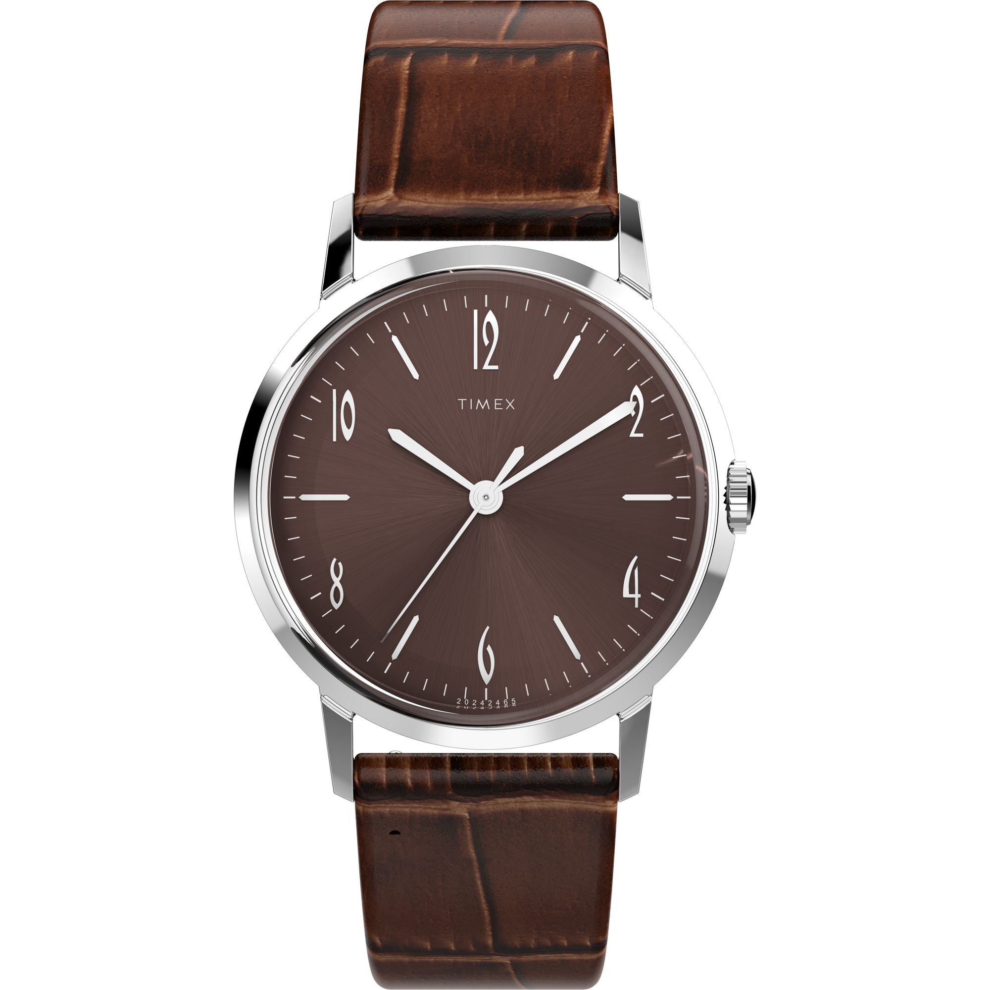 Timex Marlin Hand-Wound 34mm Leather Strap Men's Watch, TW2W93300UJ