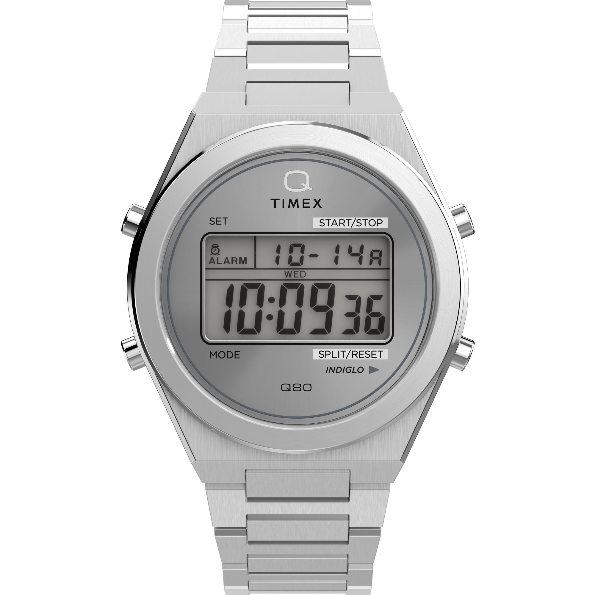 Timex Q-Timex Q80 Continental 39mm Stainless Steel Bracelet Men's Watc ...