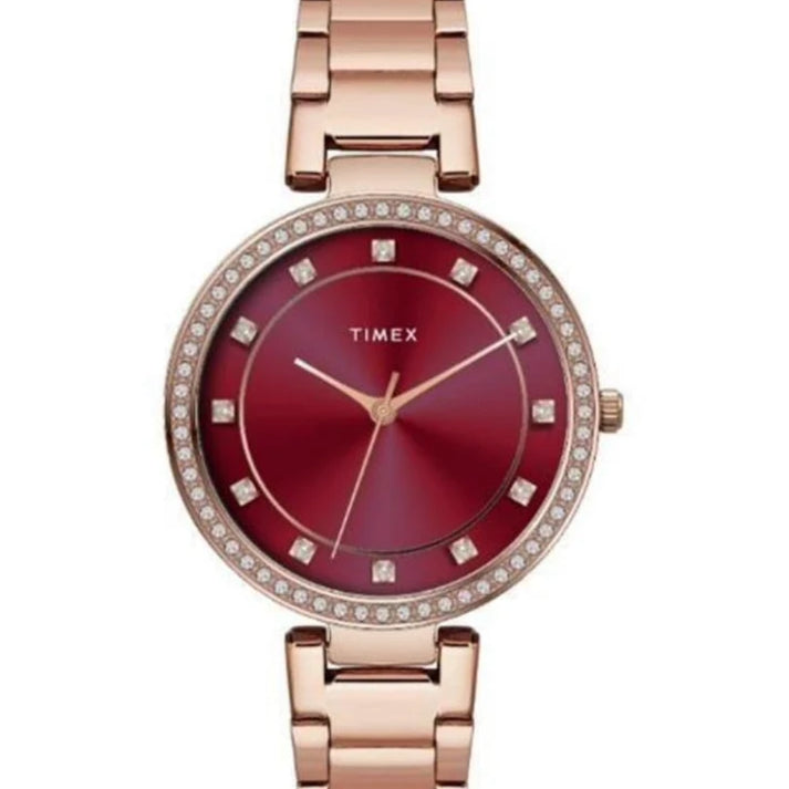 Timex Red Dial Women's Watch, TWEL18724