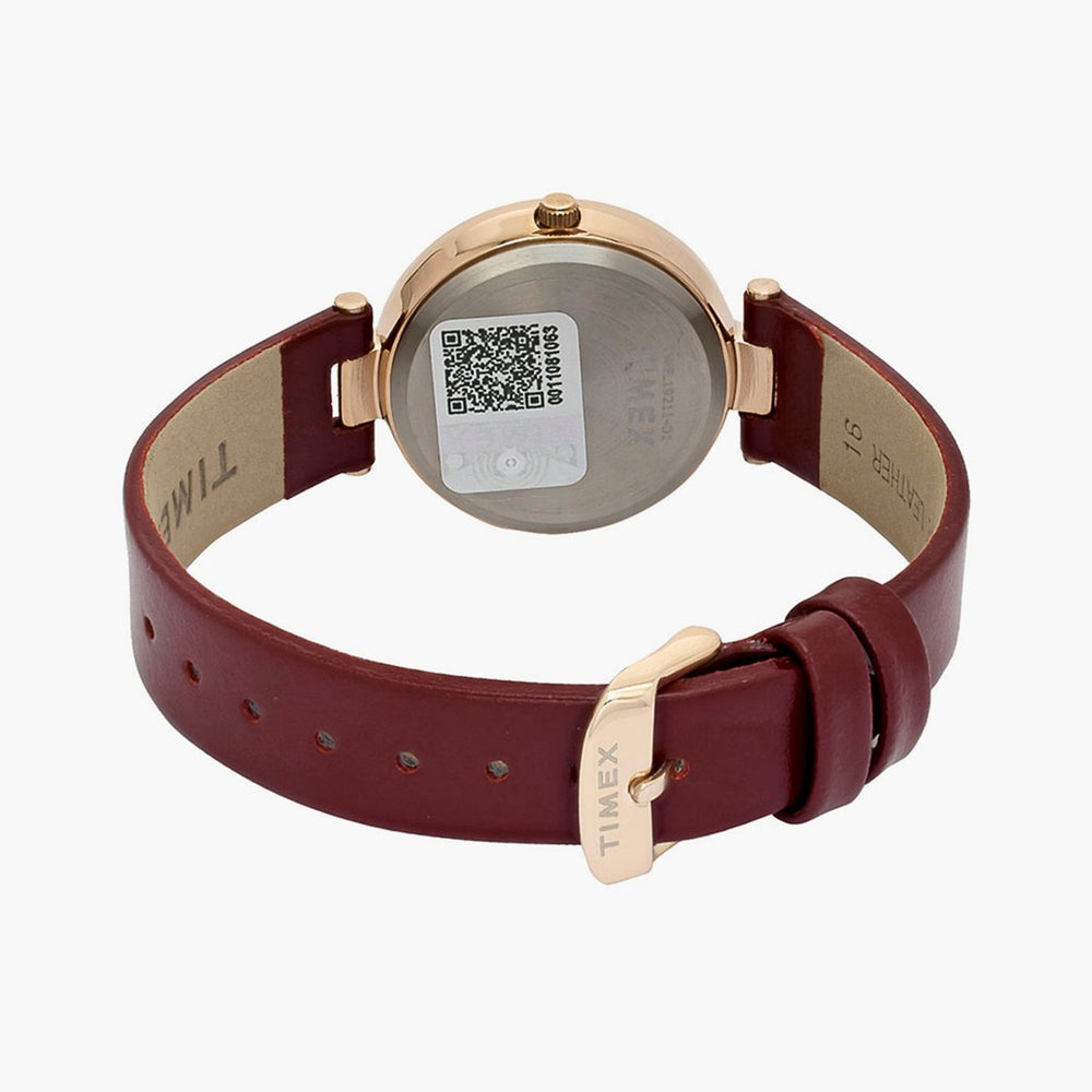 Timex Roman Rose Gold Dial Analog Women's Watch, TWEL19211