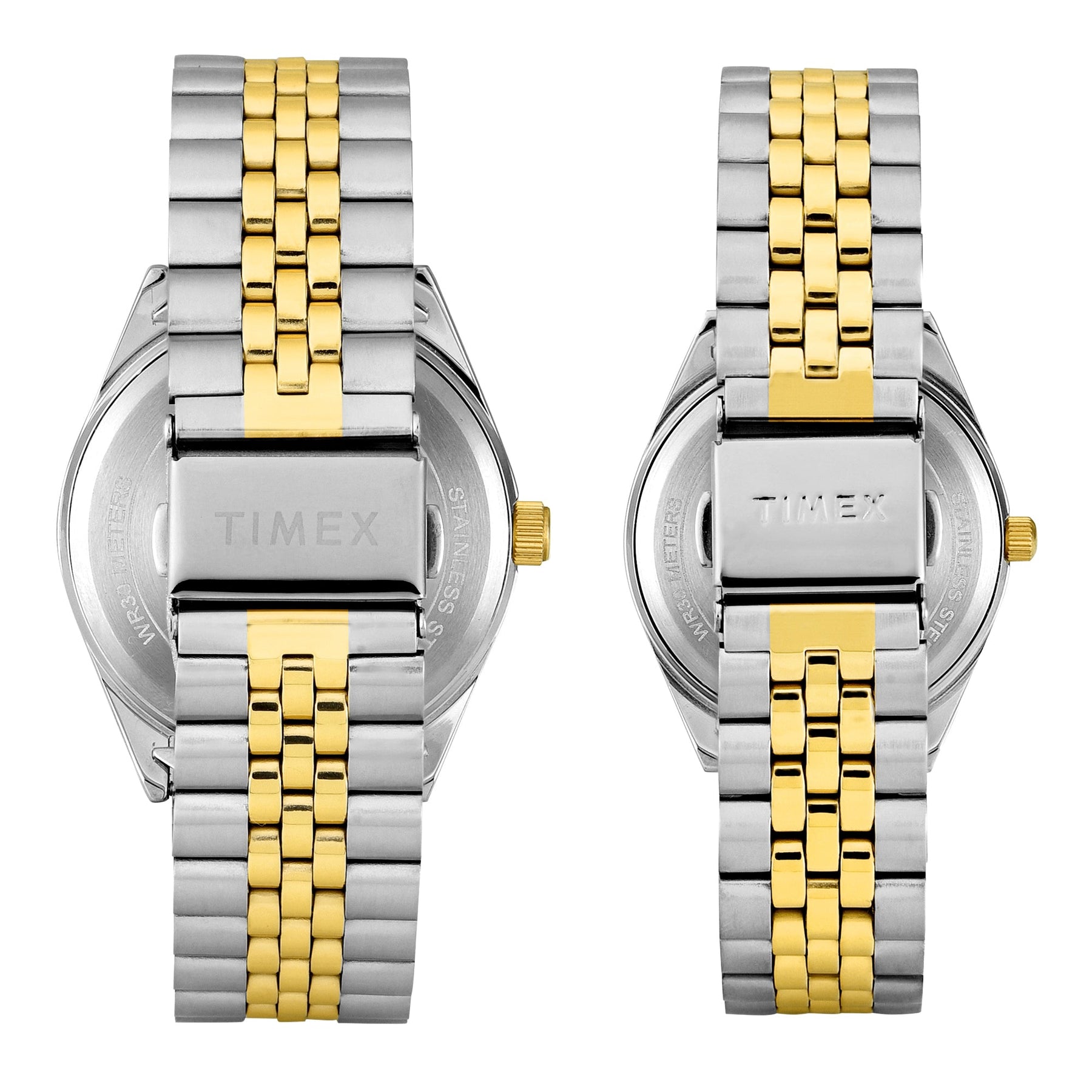 Timex Trendline Green Round Dial Analog Pair Watch, TW00PR347