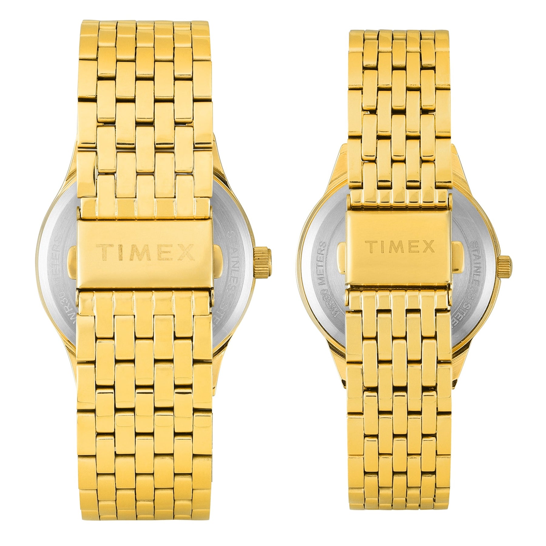 Timex Trendline Green Round Dial Analog Pair Watch, TW00PR348