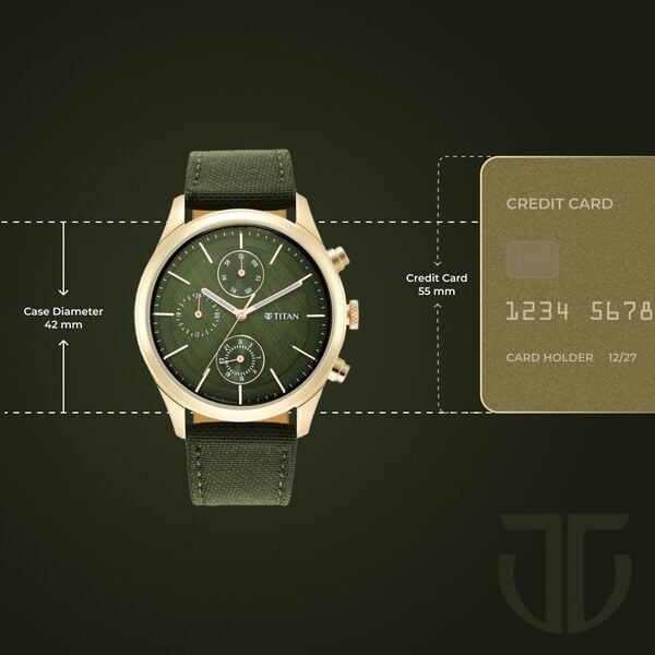 Titan Raga Neo Splash Green Dial Quartz Analog with Date Fabric Strap